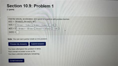 Solved Section Problem Point Find The Velocity Chegg Com