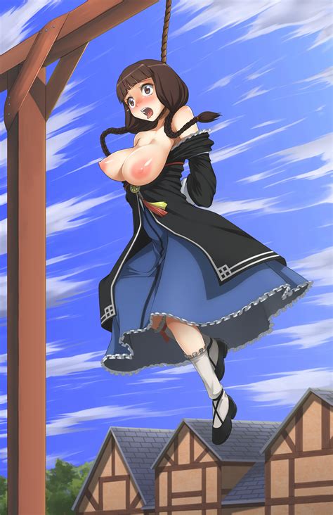 Rule 34 Artist Request Asphyxiation Blush Breasts Brown Eyes Brown Hair Cloud Dress Female