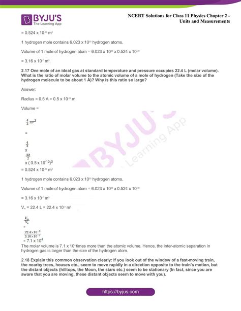 Ncert Solutions For Class 11 Physics Chapter 2 Units And Measurements