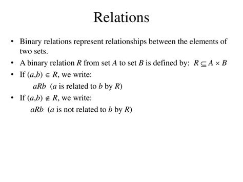 Relations And Their Properties Ppt Download