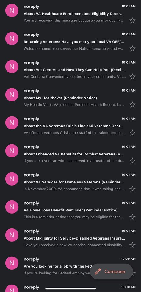 Nothing Like Getting Spammed Once A Quarter From The VA Since