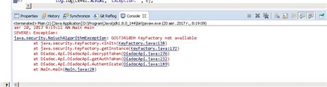 Ошибка при авторизации по ключу java security NoSuchAlgorithmException