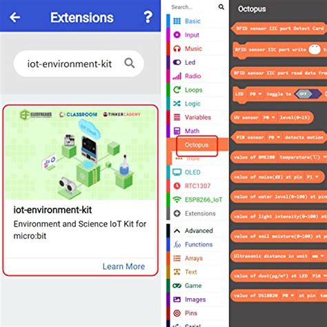 Elecfreaks Microbit Smart Agriculture Kit Microbit Sensor Starter Kit Octopus Series Sensor