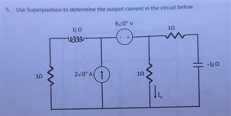 solved use superposition to determine the output current in
