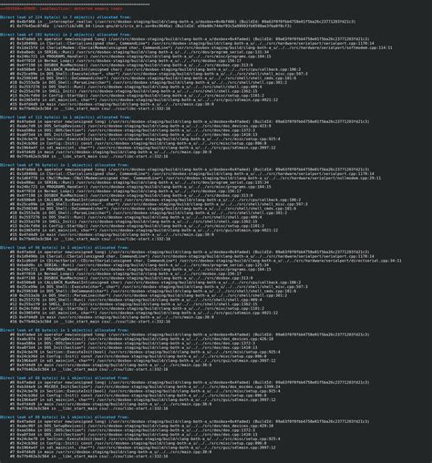 Sanitizer Builds Reports Memory Leaks In `main` · Issue 1505 · Dosbox