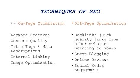 Introduction To Seo Search Engine Optimization Ppt