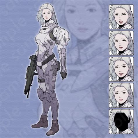 Artstation 6 Person Set Sf 2d Character Set 01 Game Assets