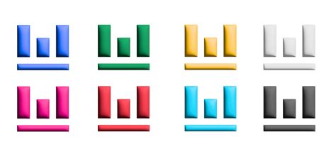 Vertical Align Center Icon Set Colored Symbols Graphic Elements