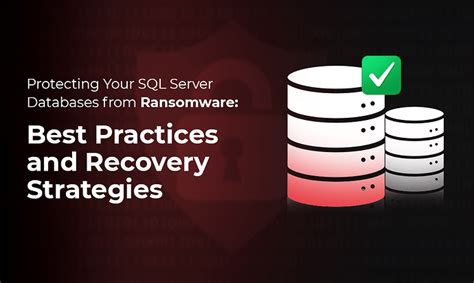 Protecting Your SQL Server Databases From Ransomware Best Practices