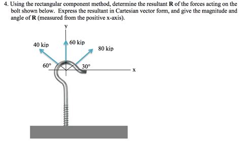Solved Using The Rectangular Component Method Determine The