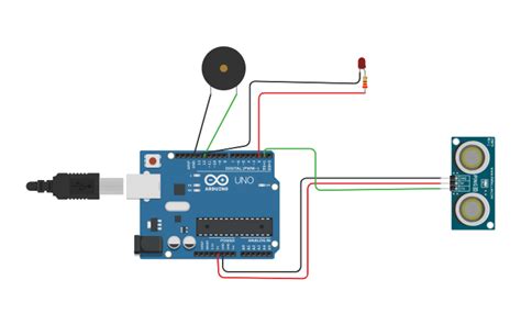 Circuit Design Flood Alert System Tinkercad