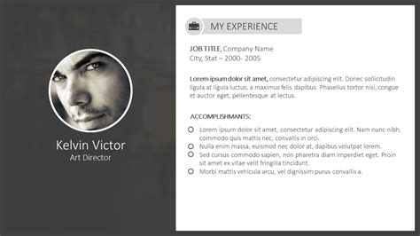Resume Template For PowerPoint