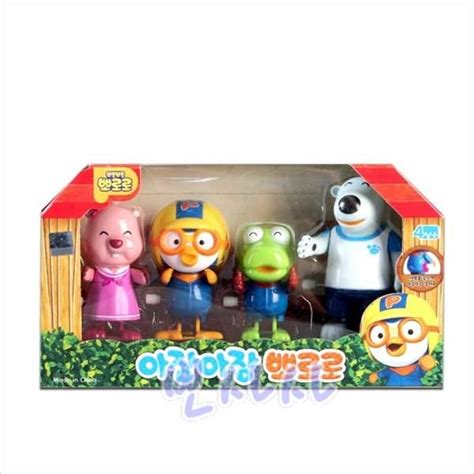 아장아장 뽀로로 태엽 피규어 4p 뽀로로 루비 크롱 포비 장난감 완구 캐릭터 뽀사사 에이블리