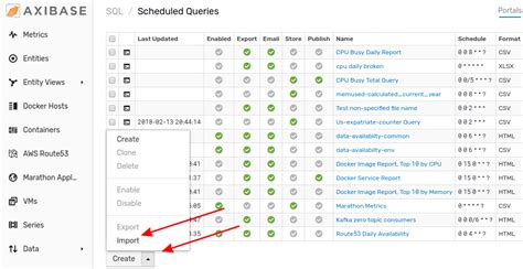 Importing Scheduled Sql Queries Axibase Time Series Database Use