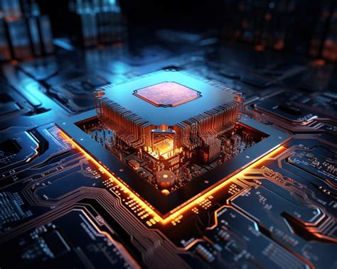 The Central Processing Unit Is A Concept For Digital Computing Stock Illustration