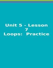 7 CSP U5L7 Loops Practice Pptx Unit 5 Lesson 7 Loops Practice Lesson Introduction