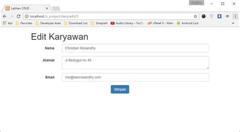 tutorial membuat aplikasi crud sederhana di php codeigniter tianrosandhy