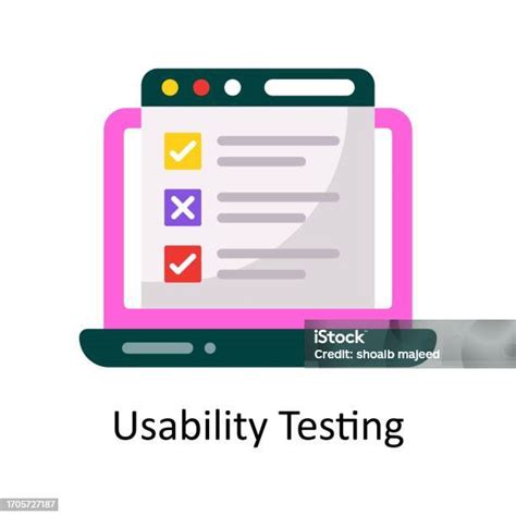 사용성 테스트 벡터 플랫 아이콘 디자인 그림입니다 흰색 배경에 기호 Eps 10 파일 건설 프레임에 대한 스톡 벡터 아트 및 기타 이미지 건설 프레임 그래픽 사용자