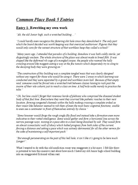 Commonplace Book Entry Submissions Pdf Poetry