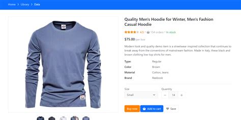 Angular Ecommerce Website Single Product Page Template Therichpost