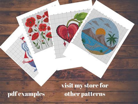 Iris Flower Cross Stitch Pattern modern and Easy Flower Embroidery İnstant Download PDF Etsy