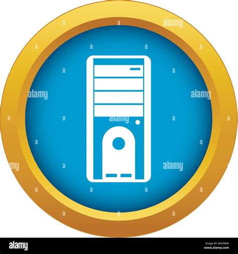 Computer System Unit Icon Blue Vector Isolated Stock Vector Image And Art Alamy
