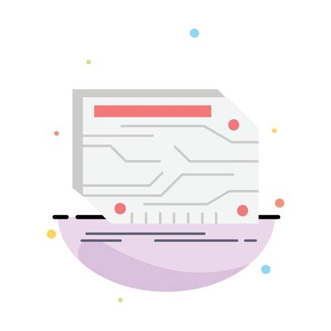 Card Component Custom Electronic Memory Flat Color Icon Vector 13296163 Vector Art At Vecteezy