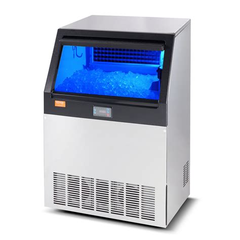 Vevor 200 Lb Daily Production Cube Clear Ice Freestanding Ice Maker