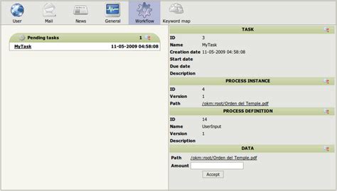 User Input Request OpenKM Documentation