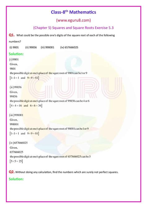 Ncert Solutions Class 8 Maths Chapter 5 Exercise 5 3 E Guru