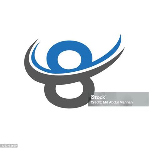 벡터 형식으로 초기 8 문자 알파벳 로고 디자인 8 비즈니스 및 회사 정체성에 대 한 로고 타입 현대 평면 및 미니멀 한 템플릿 개념에 대한 스톡 벡터 아트 및 기타 이미지