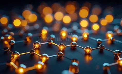 Intricate Illustration Of A Molecular Structure Featuring Bright