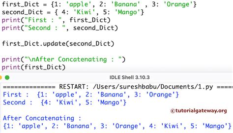 Python Program To Merge Two Dictionaries
