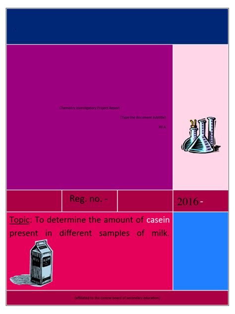 Class 12 Chemistry Project On Testing Amount Of Casein In Diffrent Milk