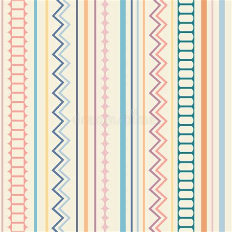 A Colorful Abstract Composition Color Seamless Pattern Parallel Elements Stock Illustration