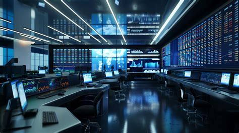 Sophisticated Trading Room With Advanced Automated Systems And Highenergy Financial Data