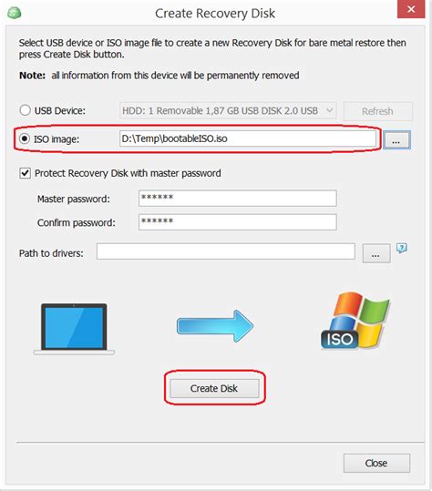 creating bootable iso file