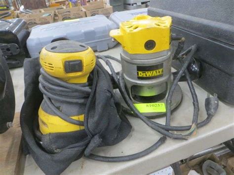 Dewalt Router And Hook And Loop Sander Lambrecht Auction Inc
