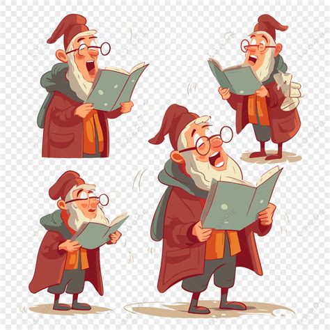 크리스마스 캐롤 벡터 상표 만화 클립 아트 Png 일러스트 무료 다운로드 Lovepik