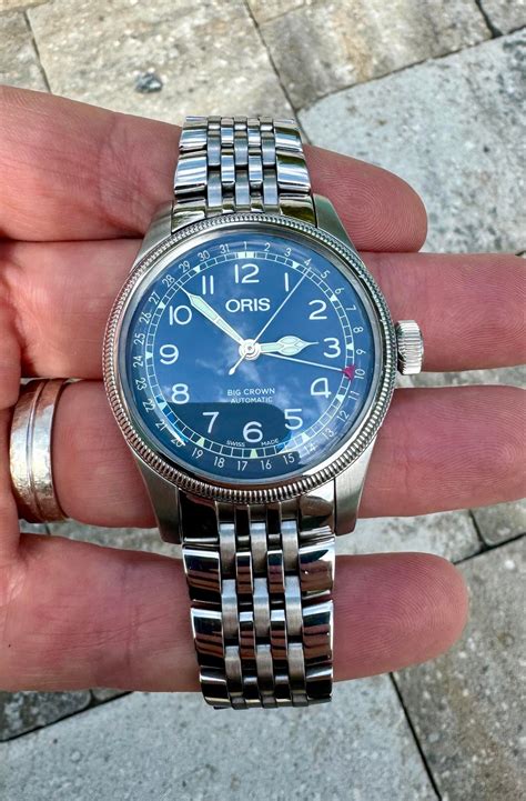 Wts Oris Big Crown Pointer Date Blue Dial Full Kit On Bracelet R