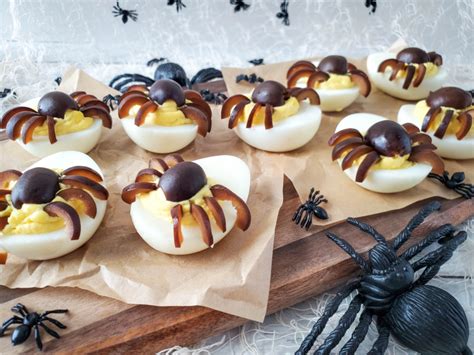 Spider Deviled Eggs For Halloween