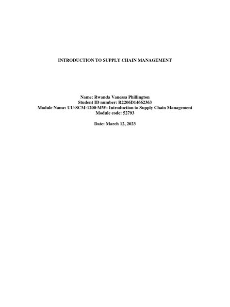 supply chain networks 2 pdf supply chain supply chain management