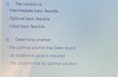 Solved The Topic Is Linear Programming Simplex Method