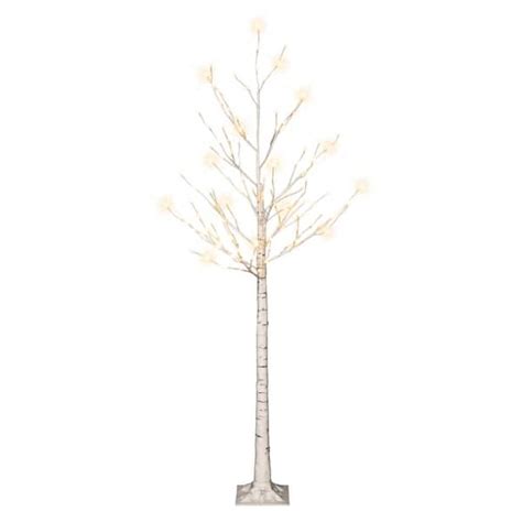 puleo international 6 ft white pre lit multi function twig artificial