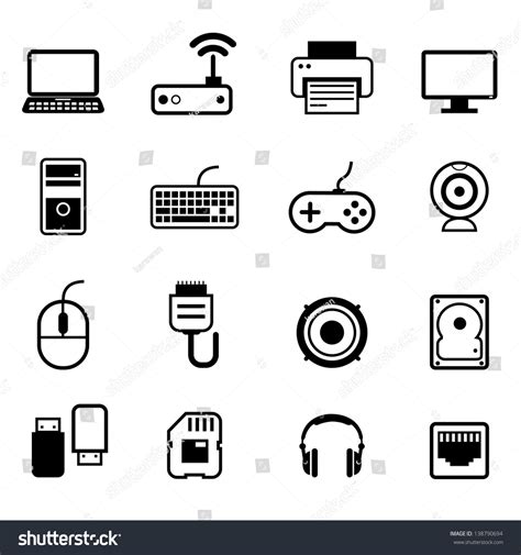 computer icon set vector stock vector royalty free 138790694