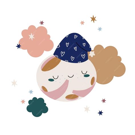 Premium Vector Cute Cosmic Set With Doodle Meteorites And Planet Collection Of Naive Stellar