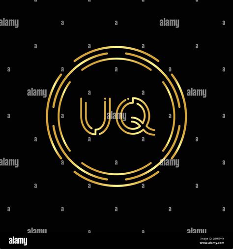 Initial Uq Logo Creative Typography Vector Template Digital Abstract