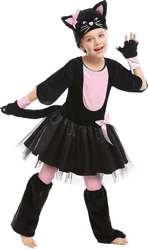 Viyorshop Disfraz De Gato Negro Para Ni As Disfraz De Gatit Env O Gratis