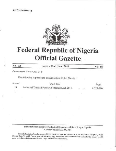 Itf Act 2011 Pdf Nigerian Investment Promotion Commission