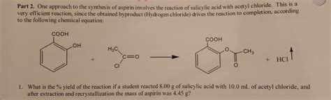 Chemical Equation Synthesis Of Aspirin Tessshebaylo